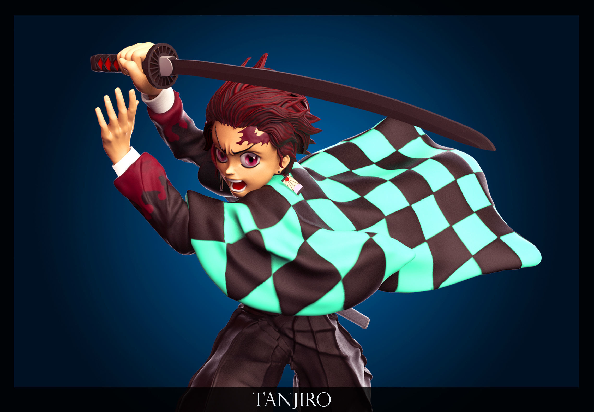 Tanjiro figurine of character tanro 3D model 3D printable | CGTrader