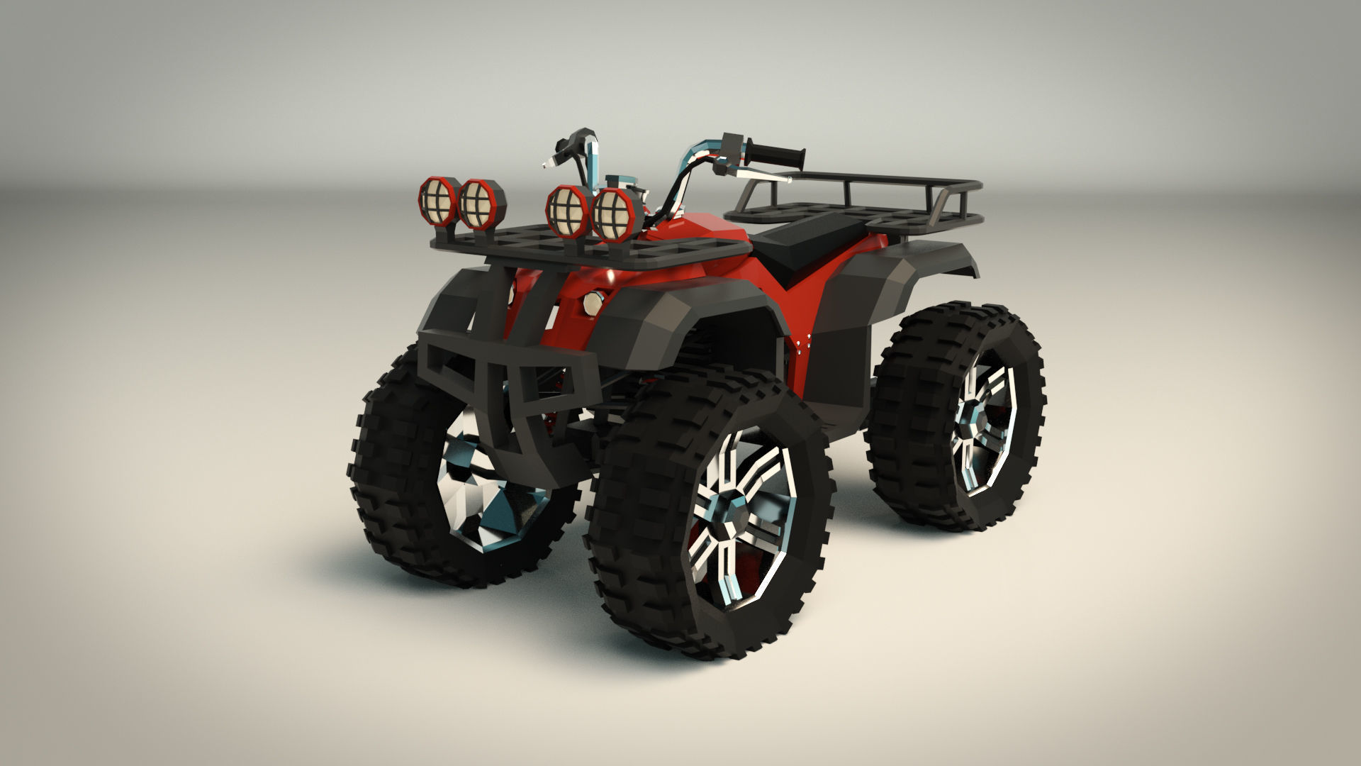 3D model Low Poly ATV 01 VR / AR / low-poly | CGTrader