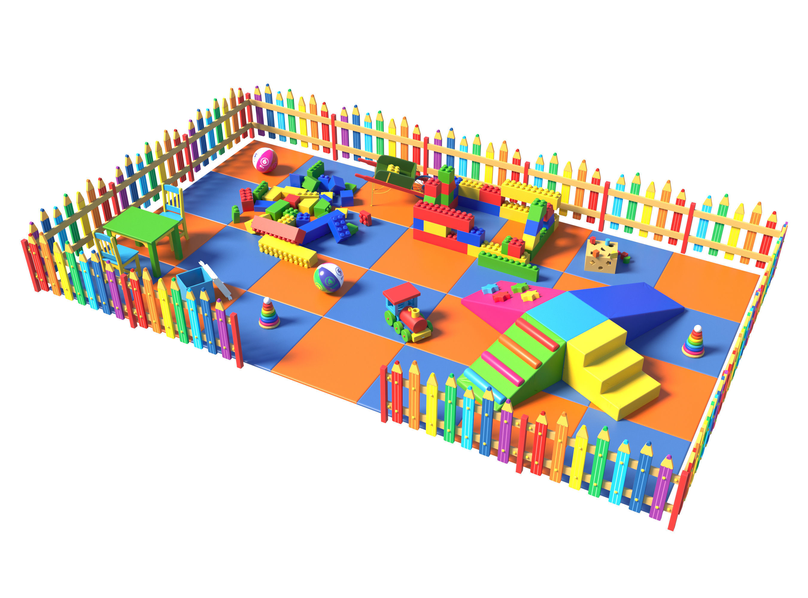 Childrens play area 2 3D model 3D model | CGTrader