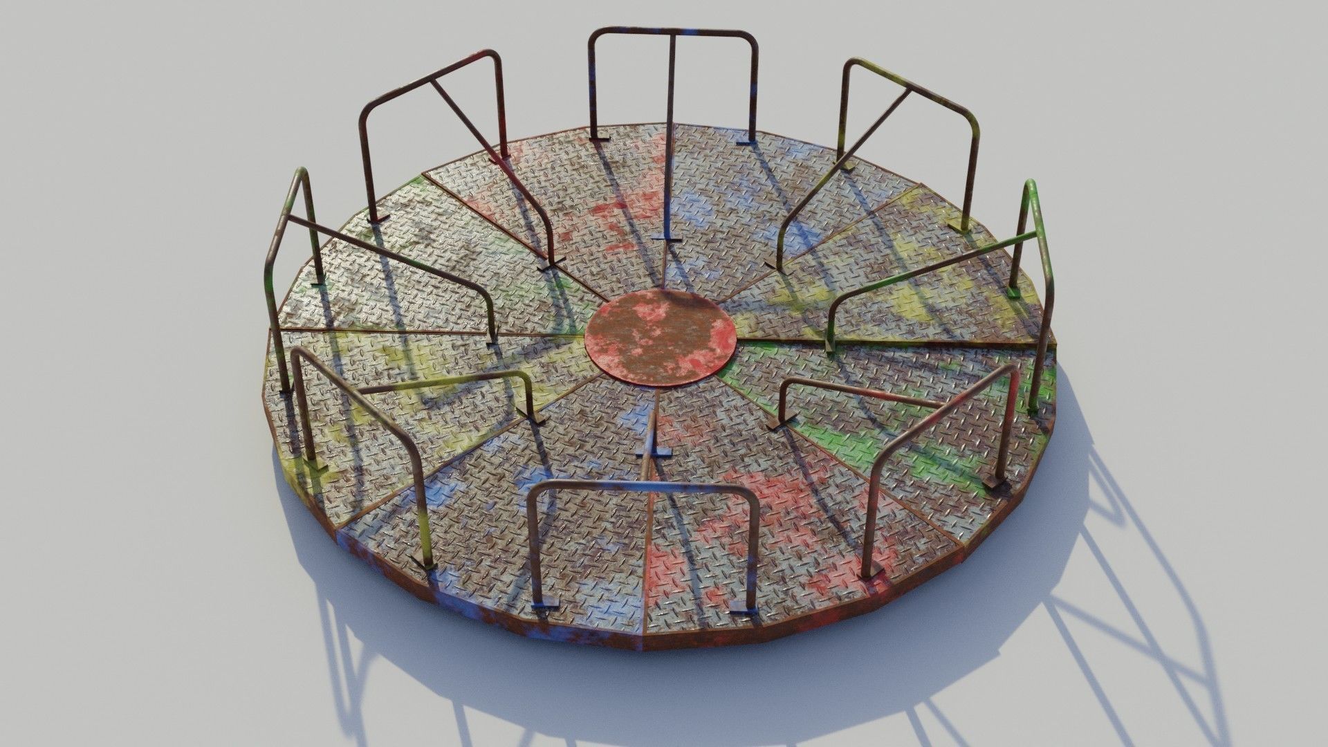 3D model Playground Roundabout - Low-poly PBR VR / AR / low-poly | CGTrader