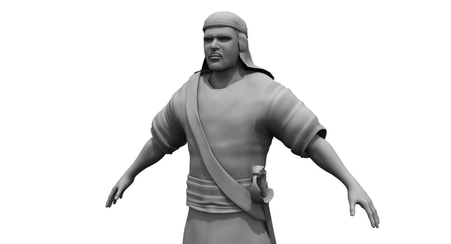 islamic arabian muslim soilder 3d model 3D model | CGTrader