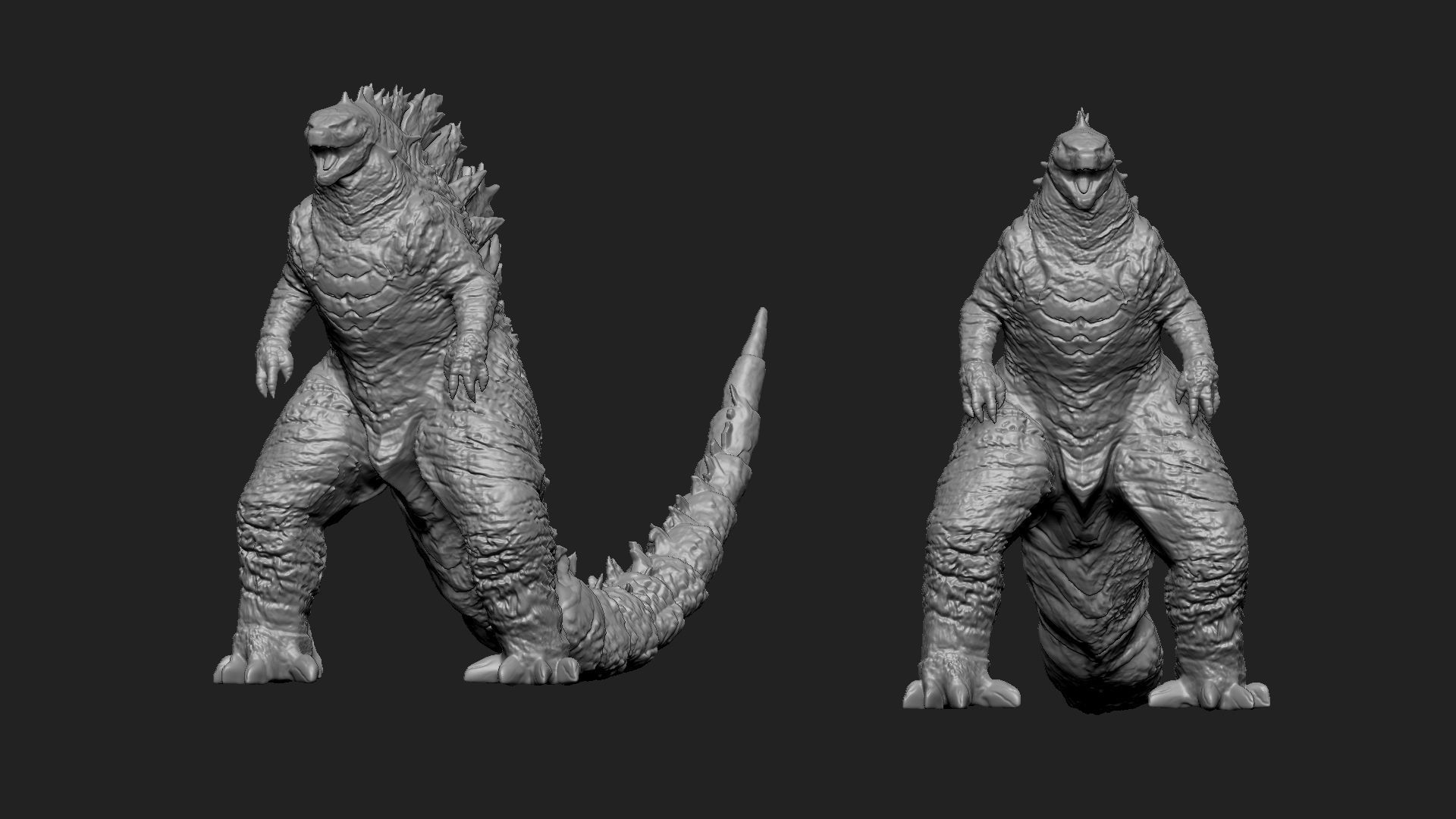 3d Godzilla 3d Print Model Cgtrader