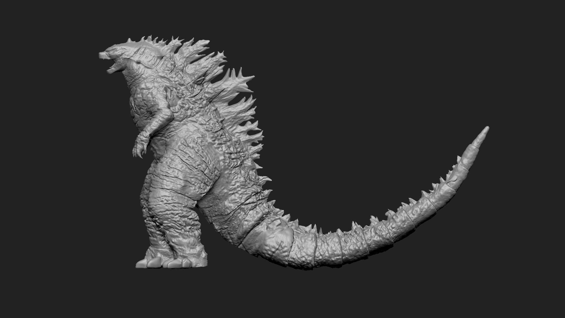 3d Godzilla 3d Print Model Cgtrader