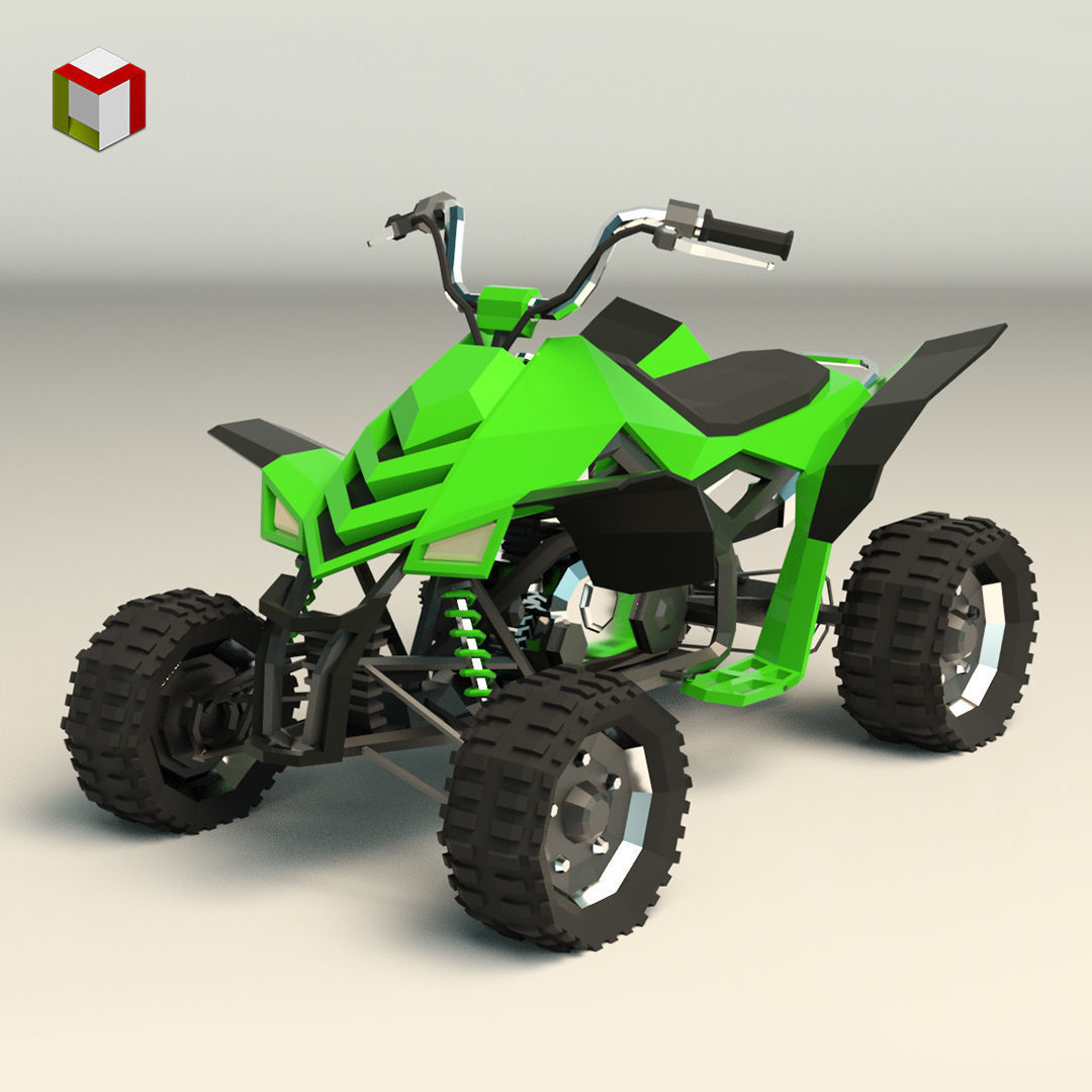 3D model Low Poly ATV 02 VR / AR / low-poly | CGTrader