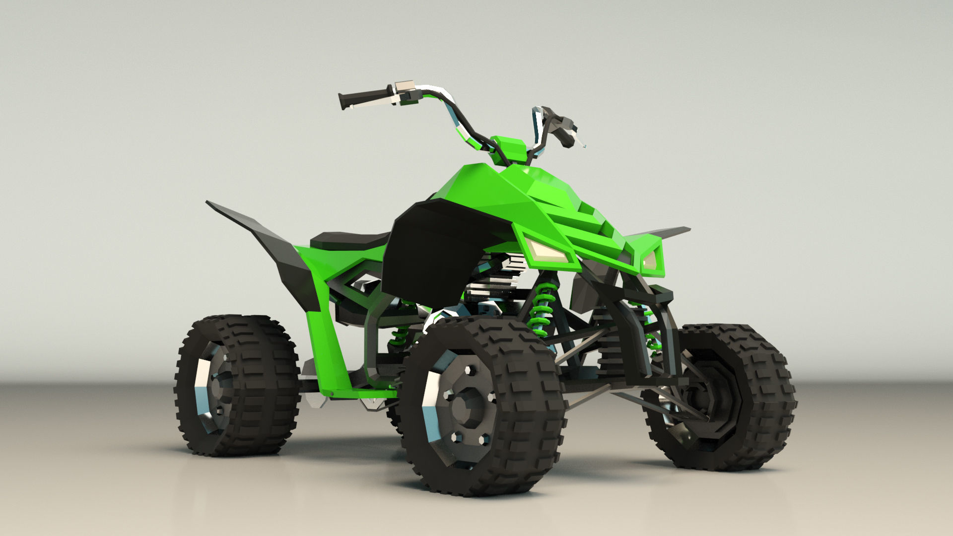 3D model Low Poly ATV 02 VR / AR / low-poly | CGTrader