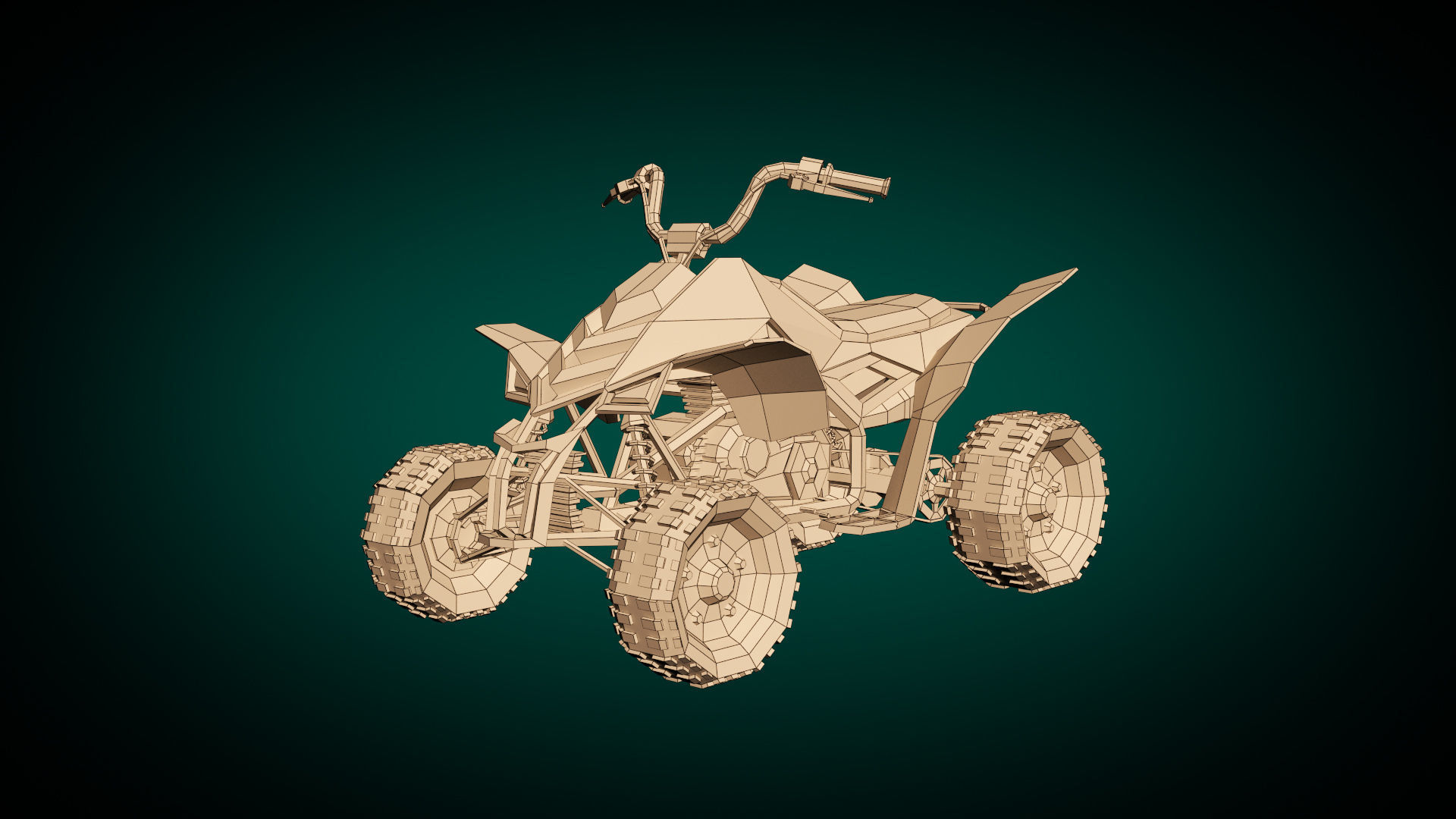 3D model Low Poly ATV 02 VR / AR / low-poly | CGTrader