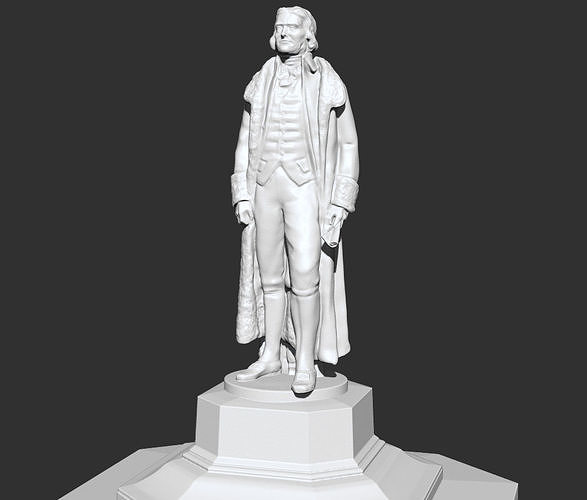 Thomas Jefferson statue 3D model 3D printable | CGTrader