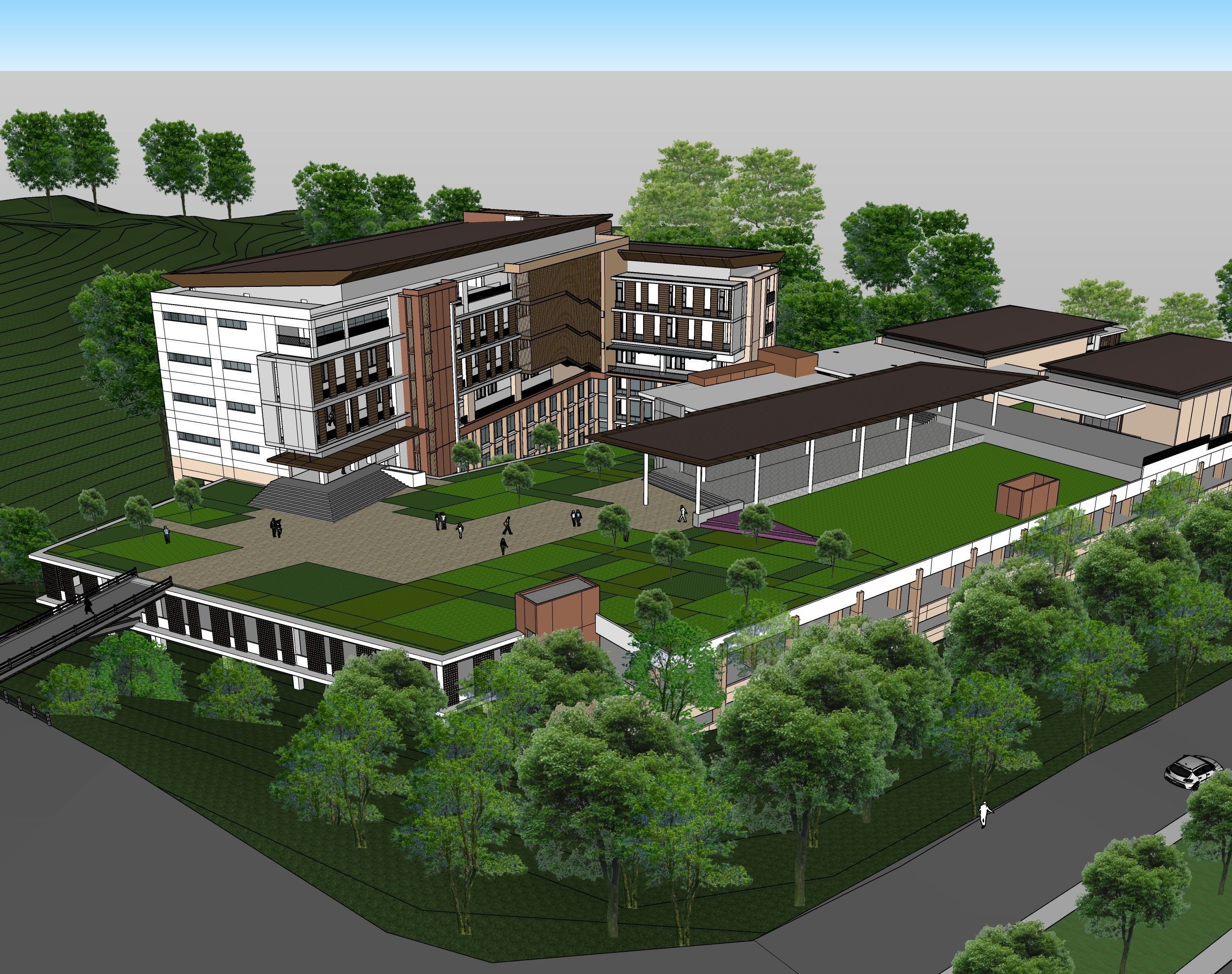 Corporation Campus free 3D model | CGTrader