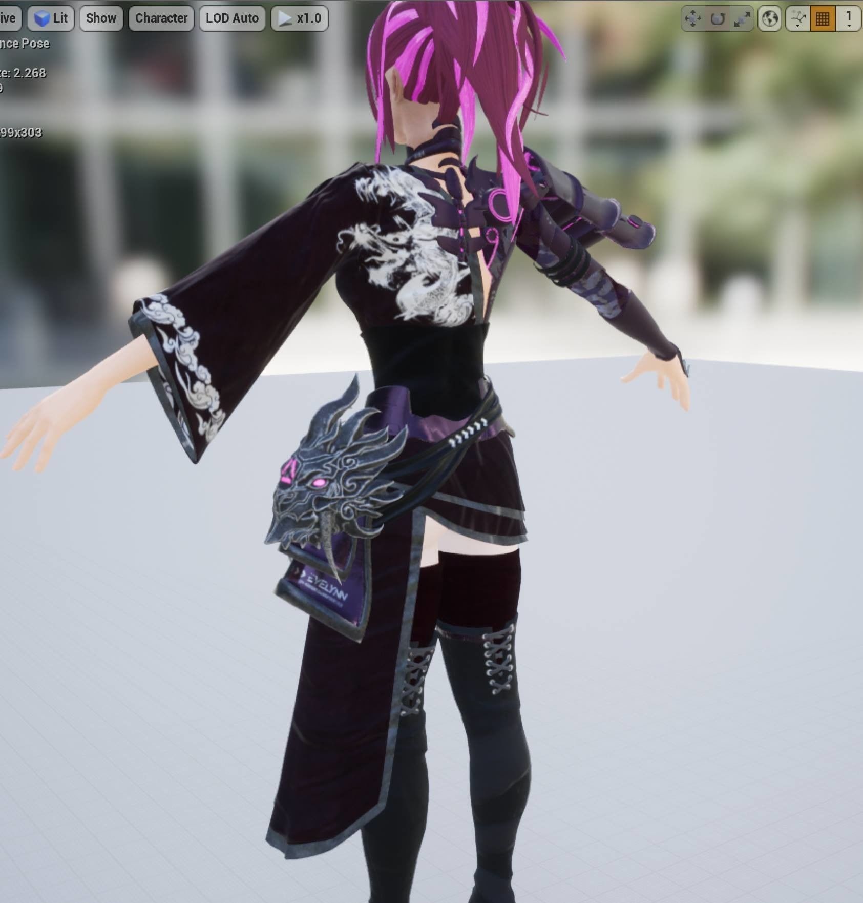 3D model Evelynn V1 - Gameready Cyberpunk Character VR / AR / low-poly ...