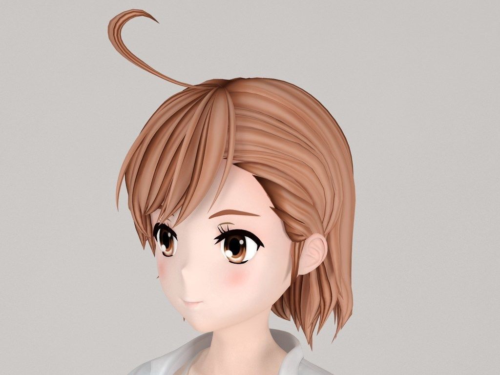T pose nonrigged model of Last Order anime girl 3D model | CGTrader
