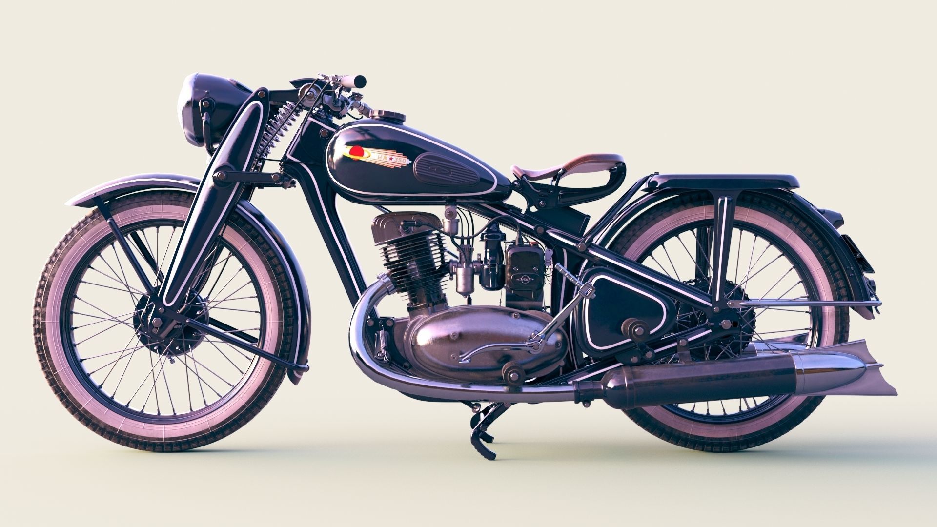 motorcycle izh-350 3D model | CGTrader