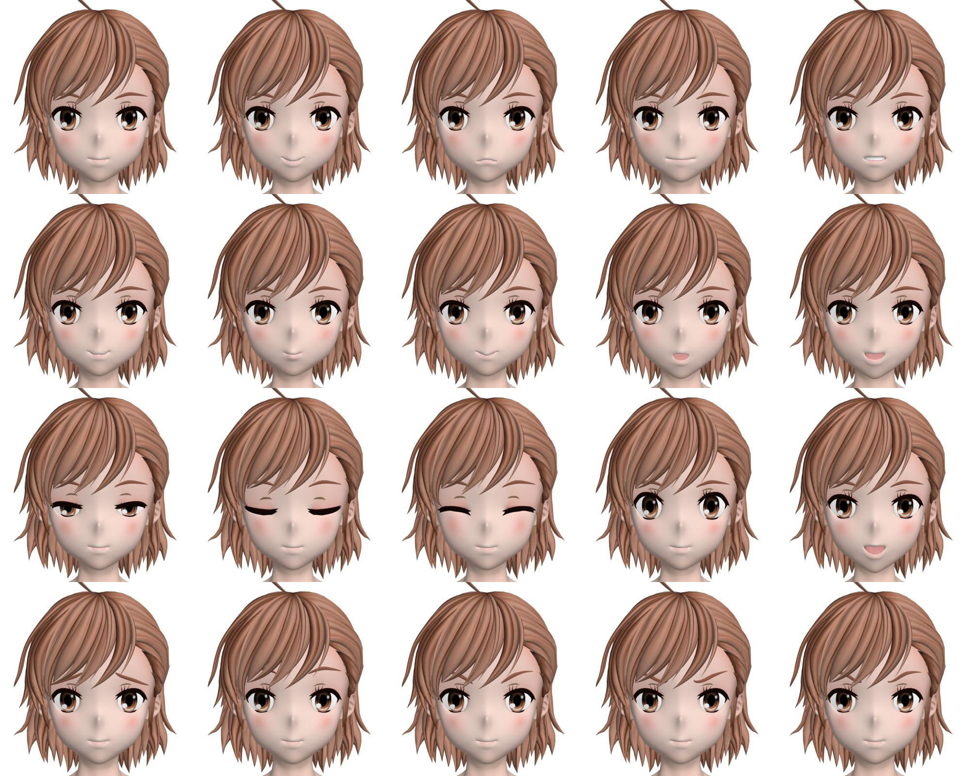 T pose rigged model of Last Order anime girl 3D model rigged | CGTrader