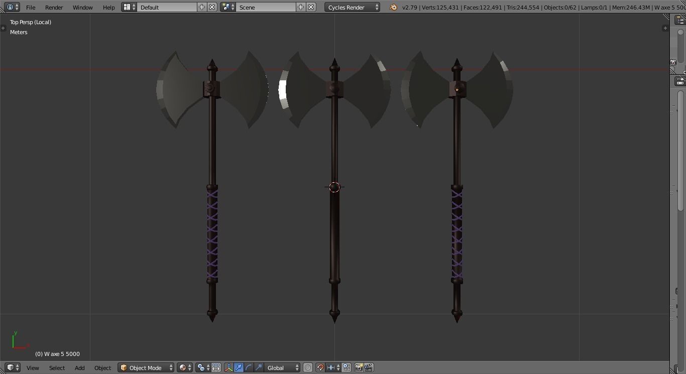 3D model War axes VR / AR / low-poly | CGTrader