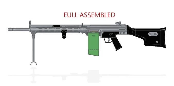 HK21E machine gun 3D model | CGTrader