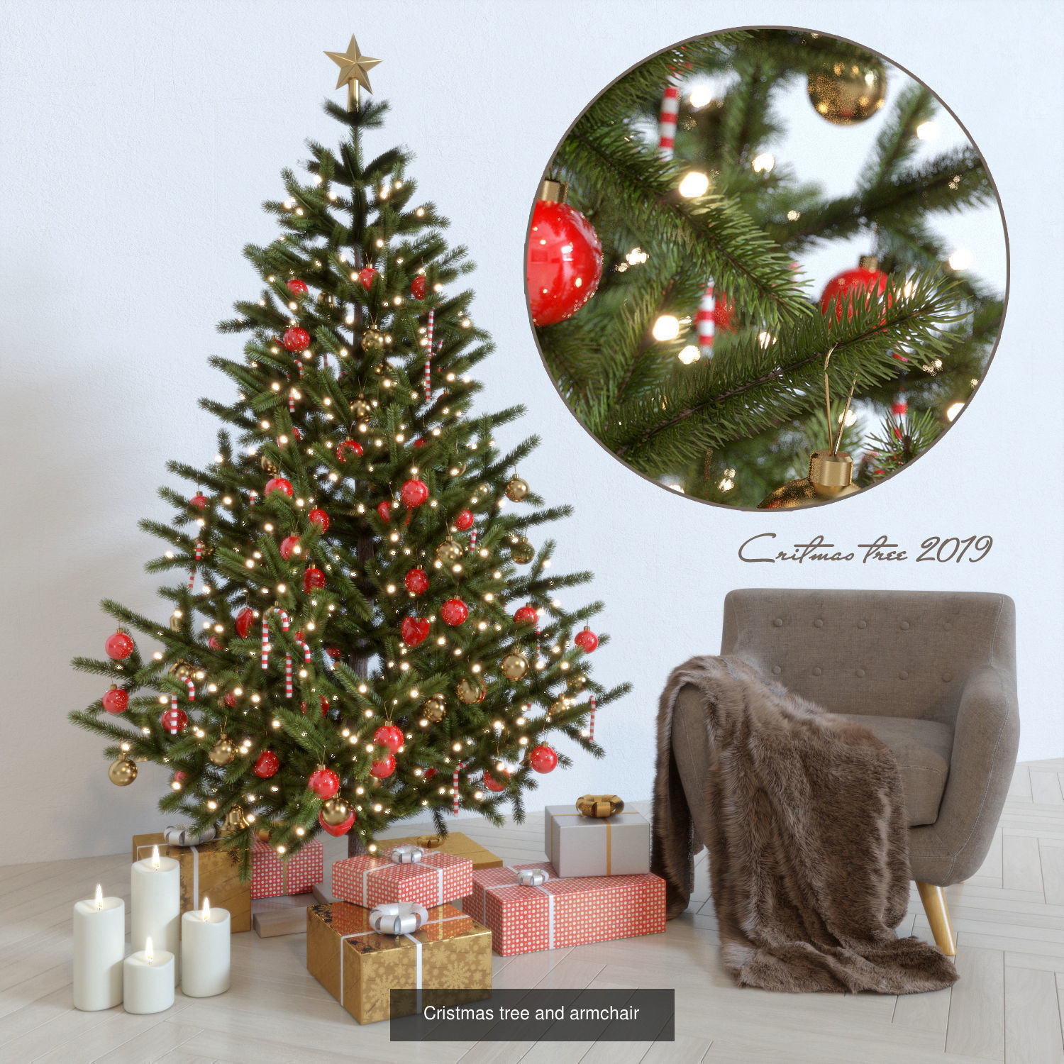 Cristmas tree collection | CGTrader