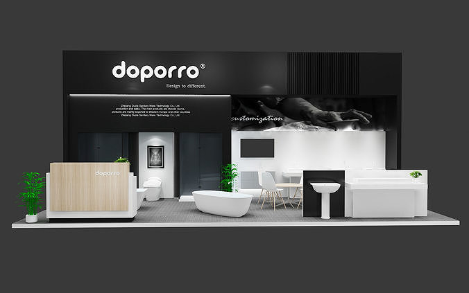 3D model Bathroom booth model design VR / AR / low-poly | CGTrader