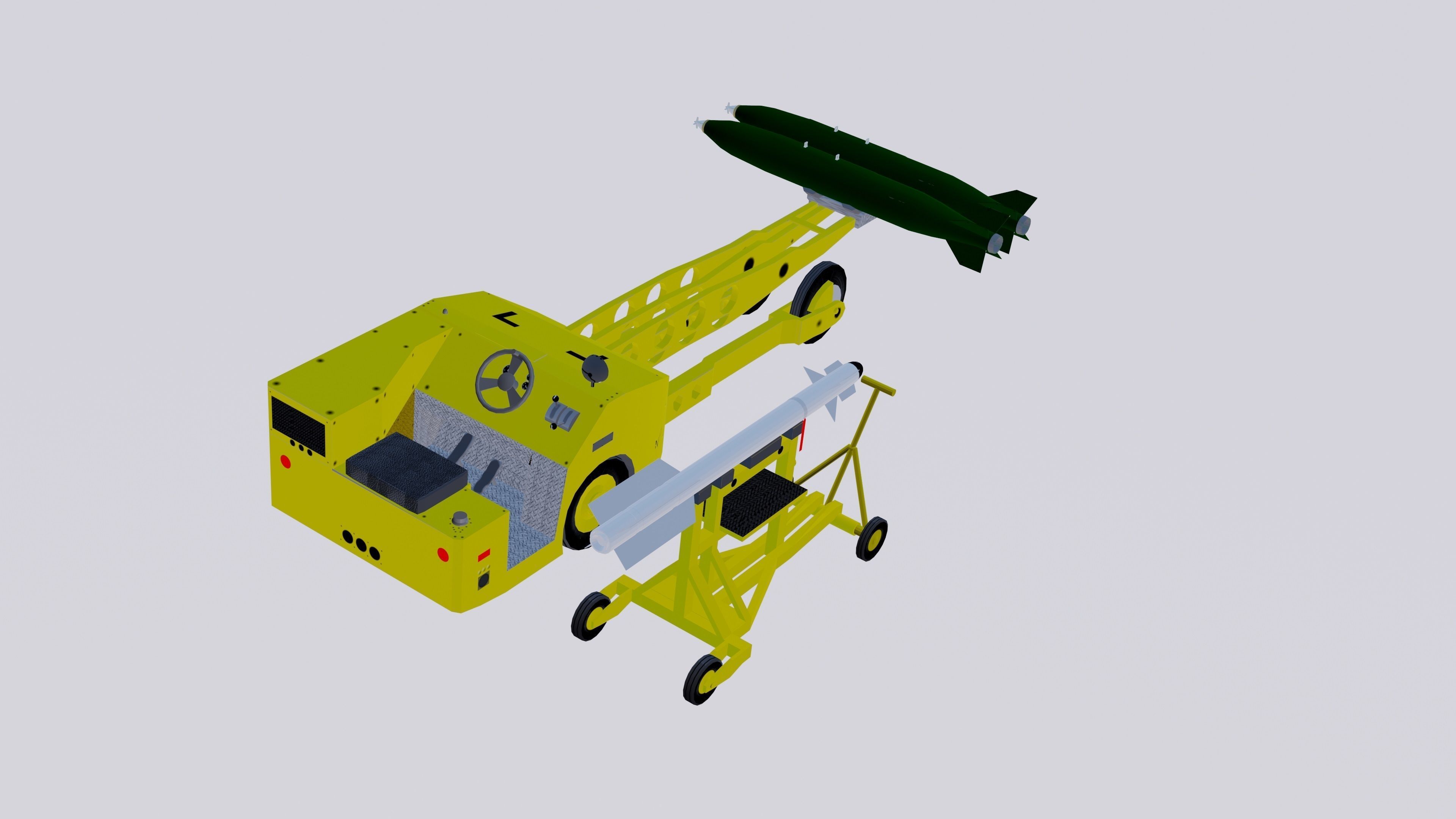 MJ-1 bomb loader Missile 3D model | CGTrader