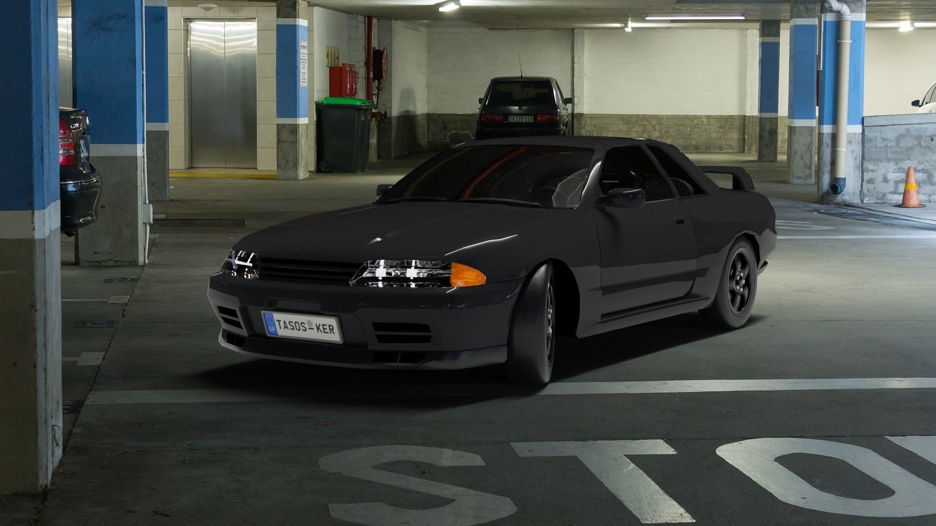 3D model Nissan Skyline GTR R32 Interior Game Ready VR / AR / low-poly ...