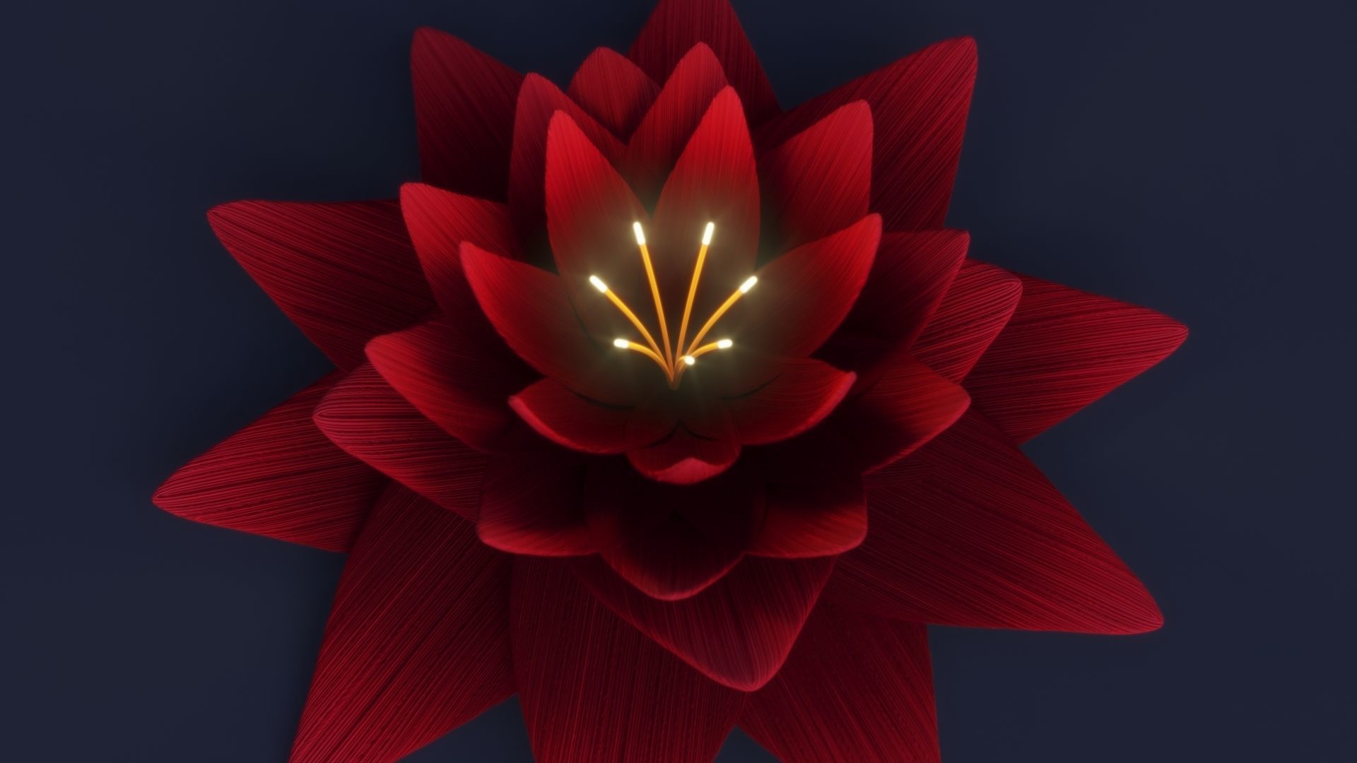 3D model Fantasy Glowing Lotus Low Poly VR / AR / low-poly | CGTrader