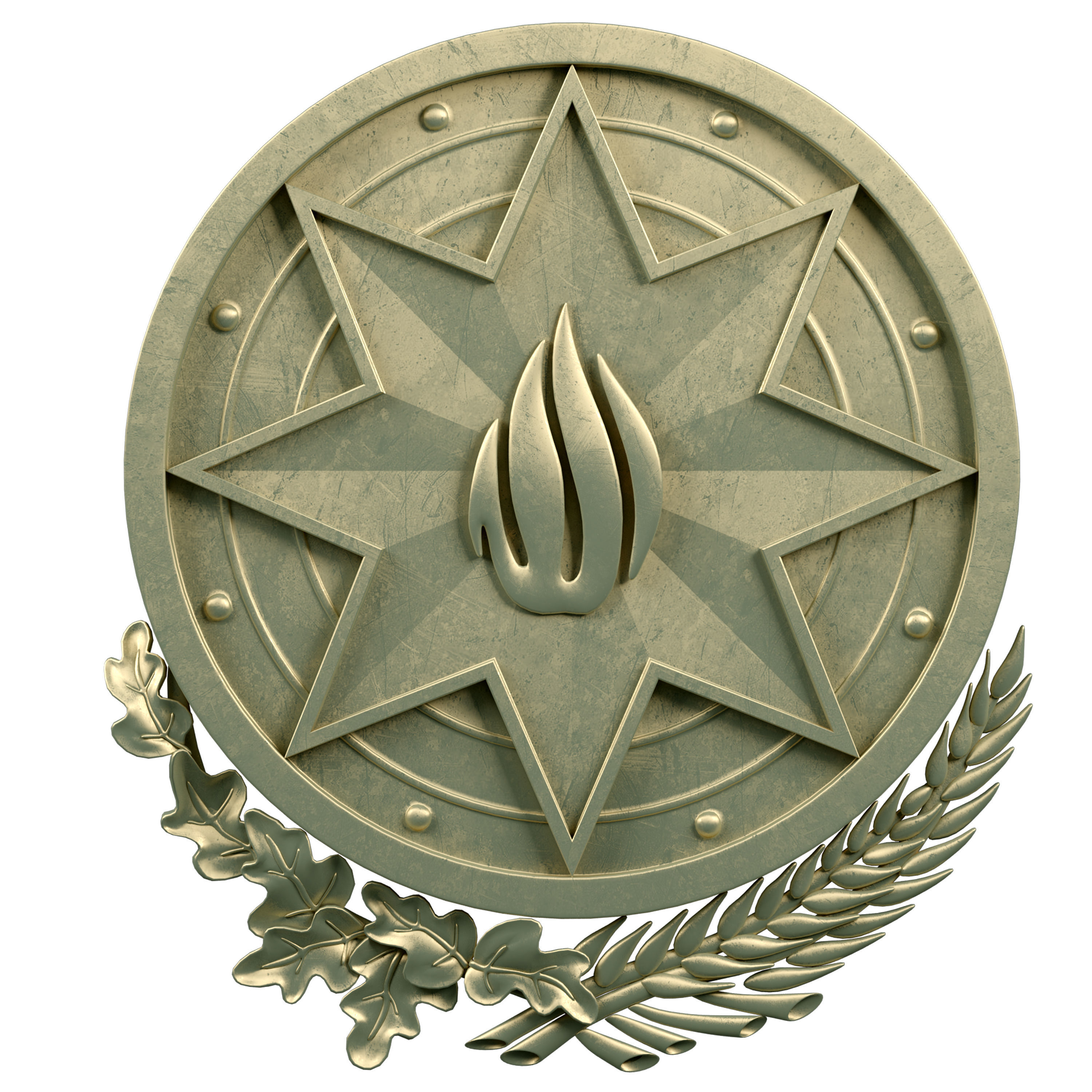 The national emblem of Azerbaijan 3D model | CGTrader