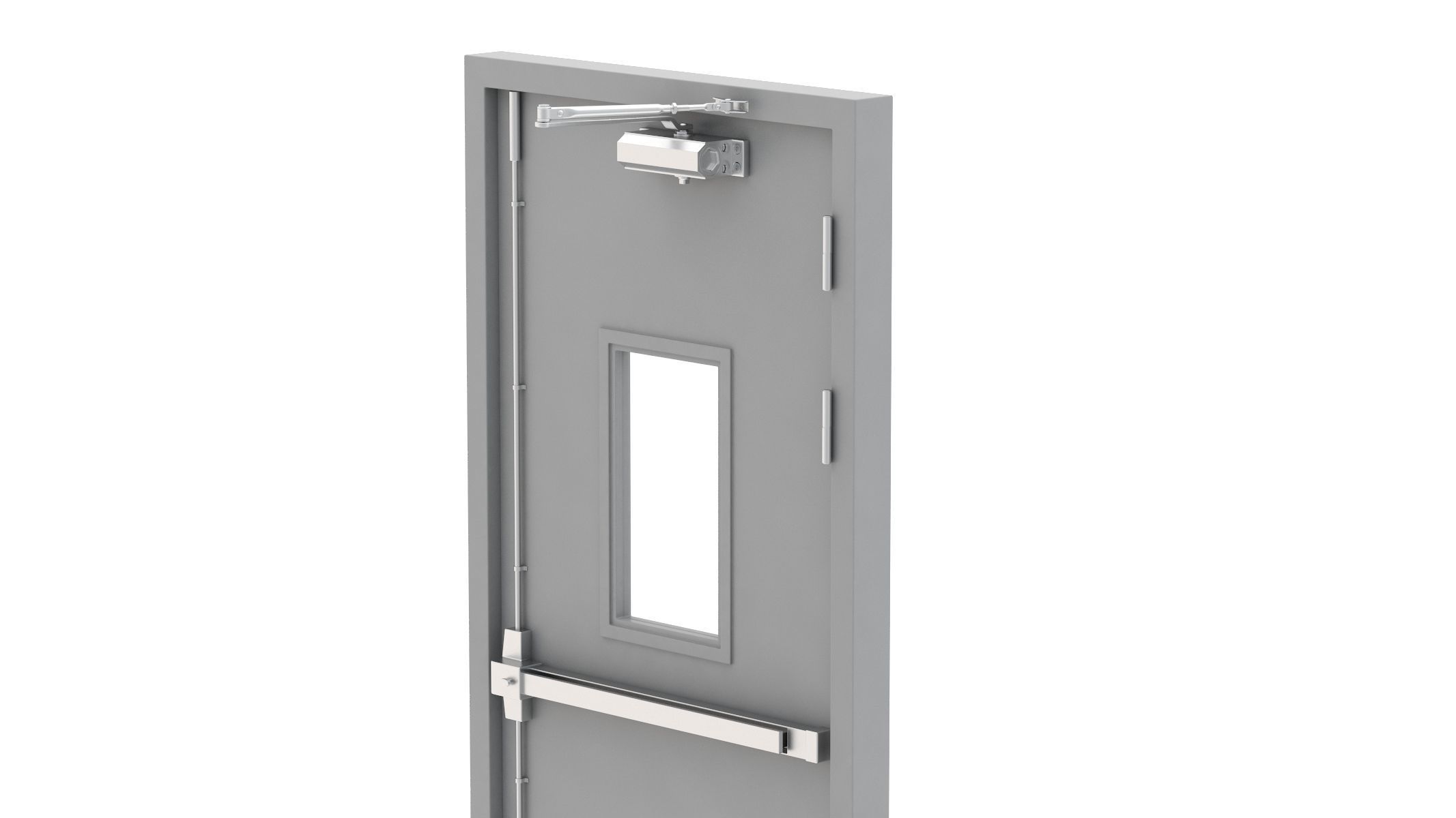 Single Fire Exit Door 3D model | CGTrader