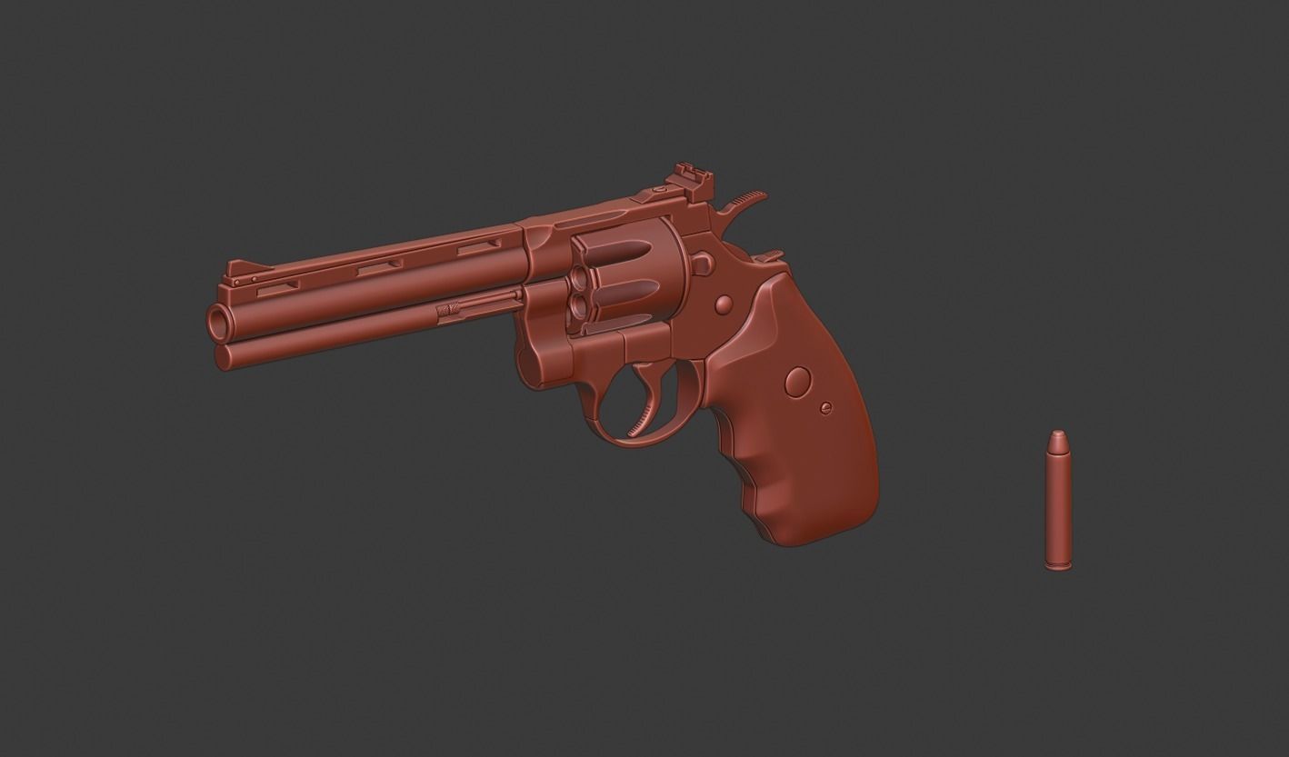 Colt Python Variant - Hpoly 3D model | CGTrader