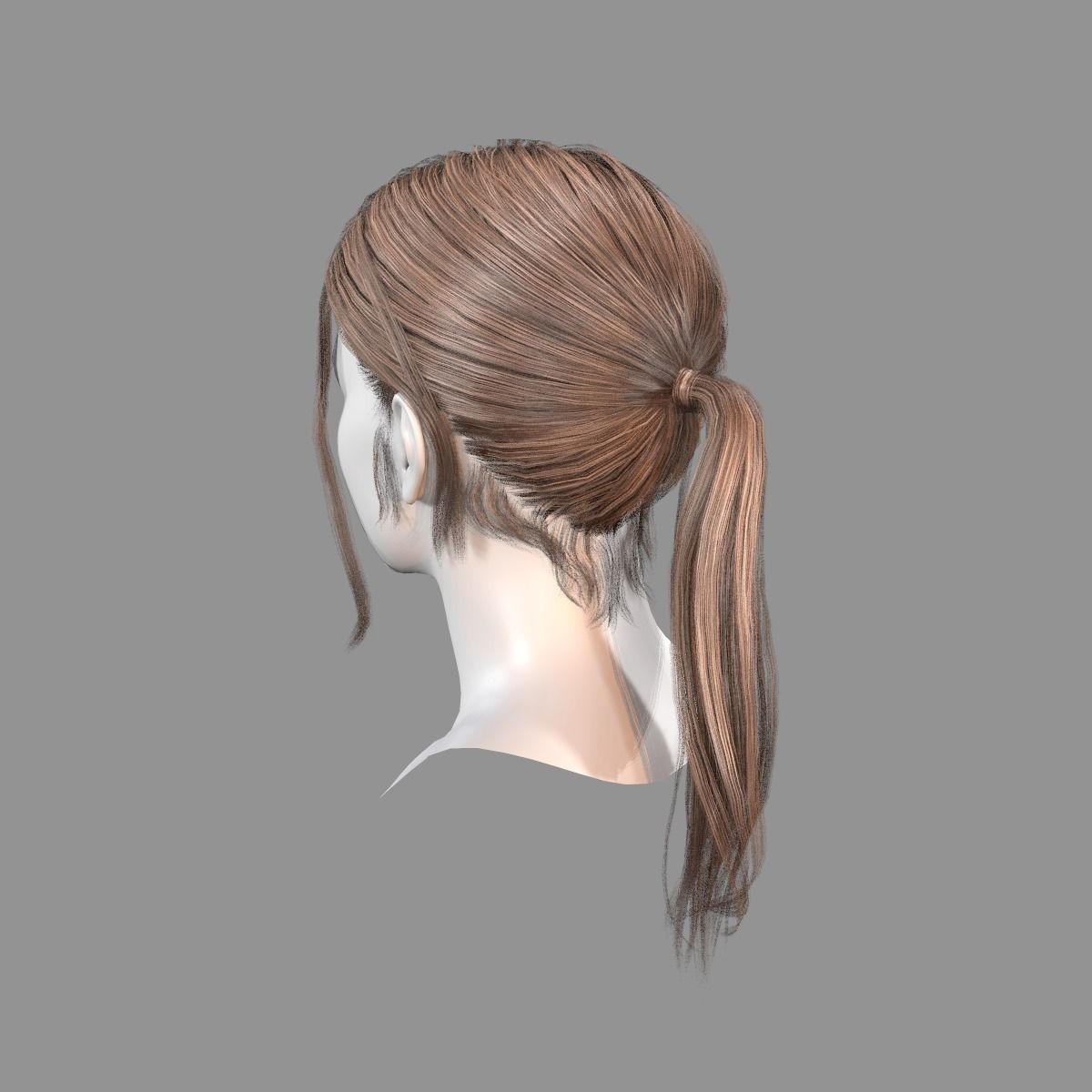 3D model Realtime Bun and Tail Hairstyle VR / AR / low-poly | CGTrader