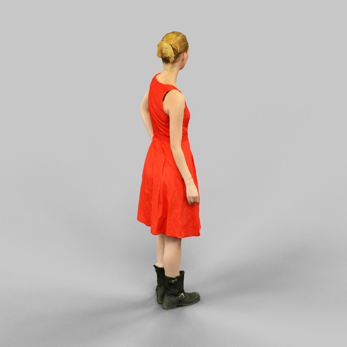 3D model Woman in red VR / AR / low-poly | CGTrader