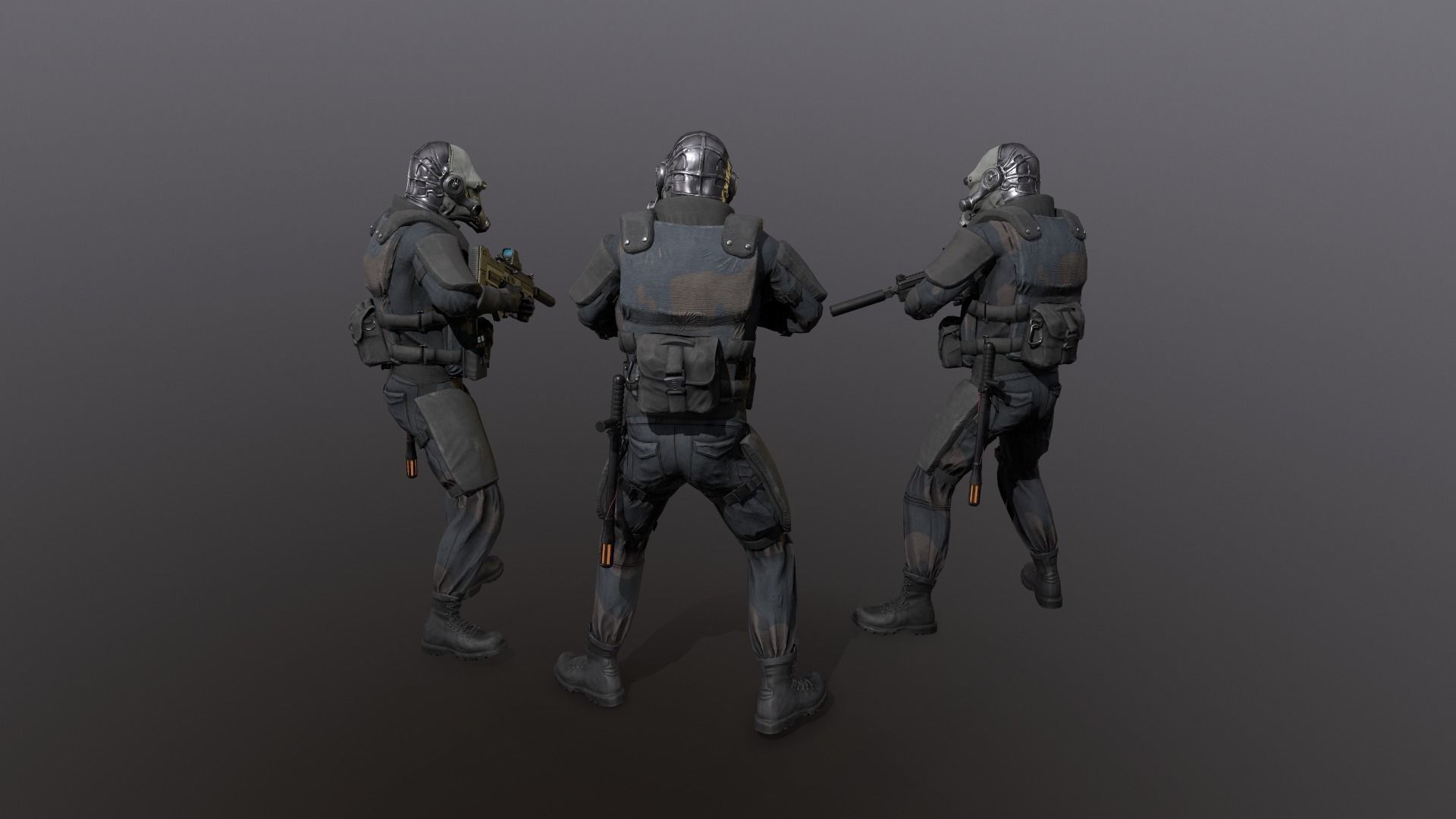 3D model Special forces skifi soldier VR / AR / low-poly rigged ...