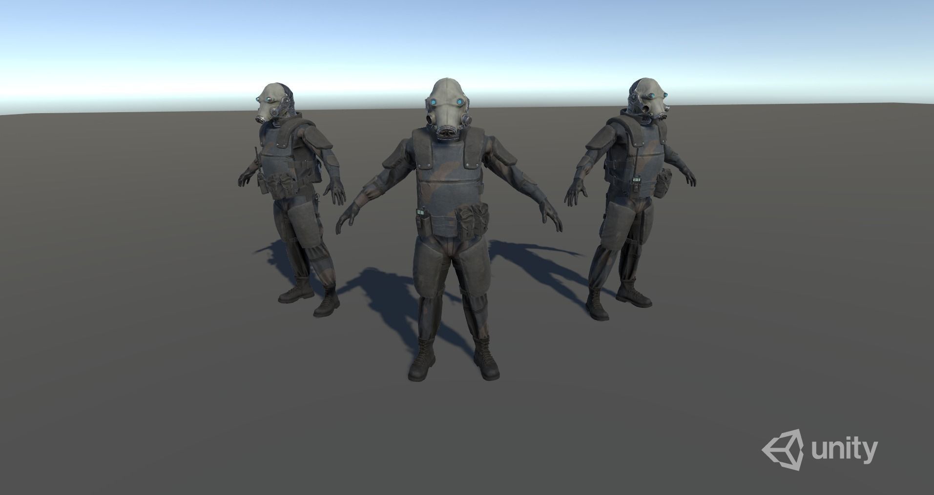 3D model Special forces skifi soldier VR / AR / low-poly rigged ...