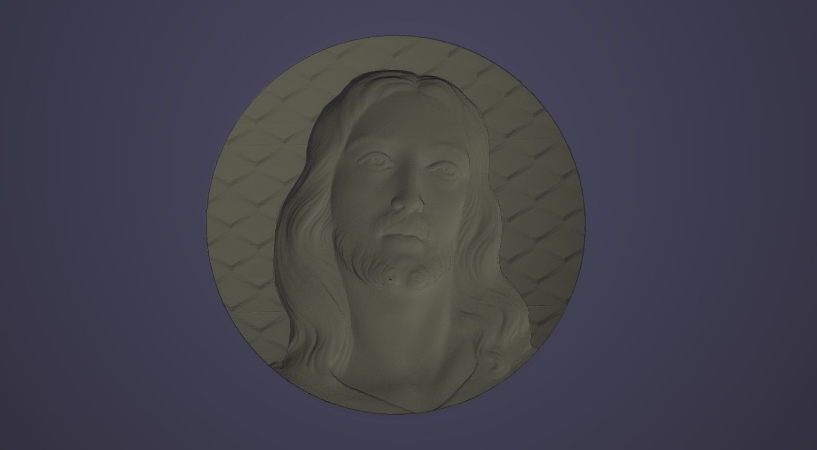 Jesus Christ in a circle with texture 3D model 3D