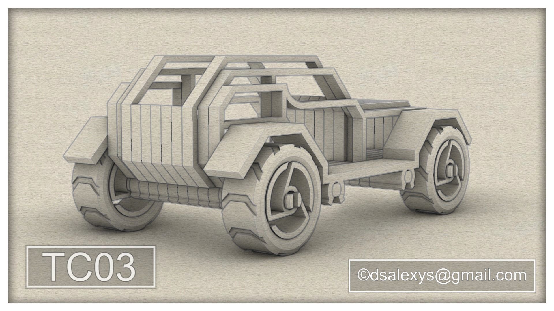 3d Printed Toy Car Kit 3D model | CGTrader