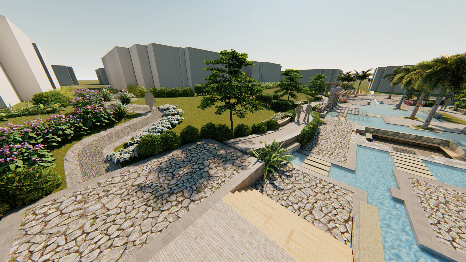 Revit Park Design 3D model animated | CGTrader