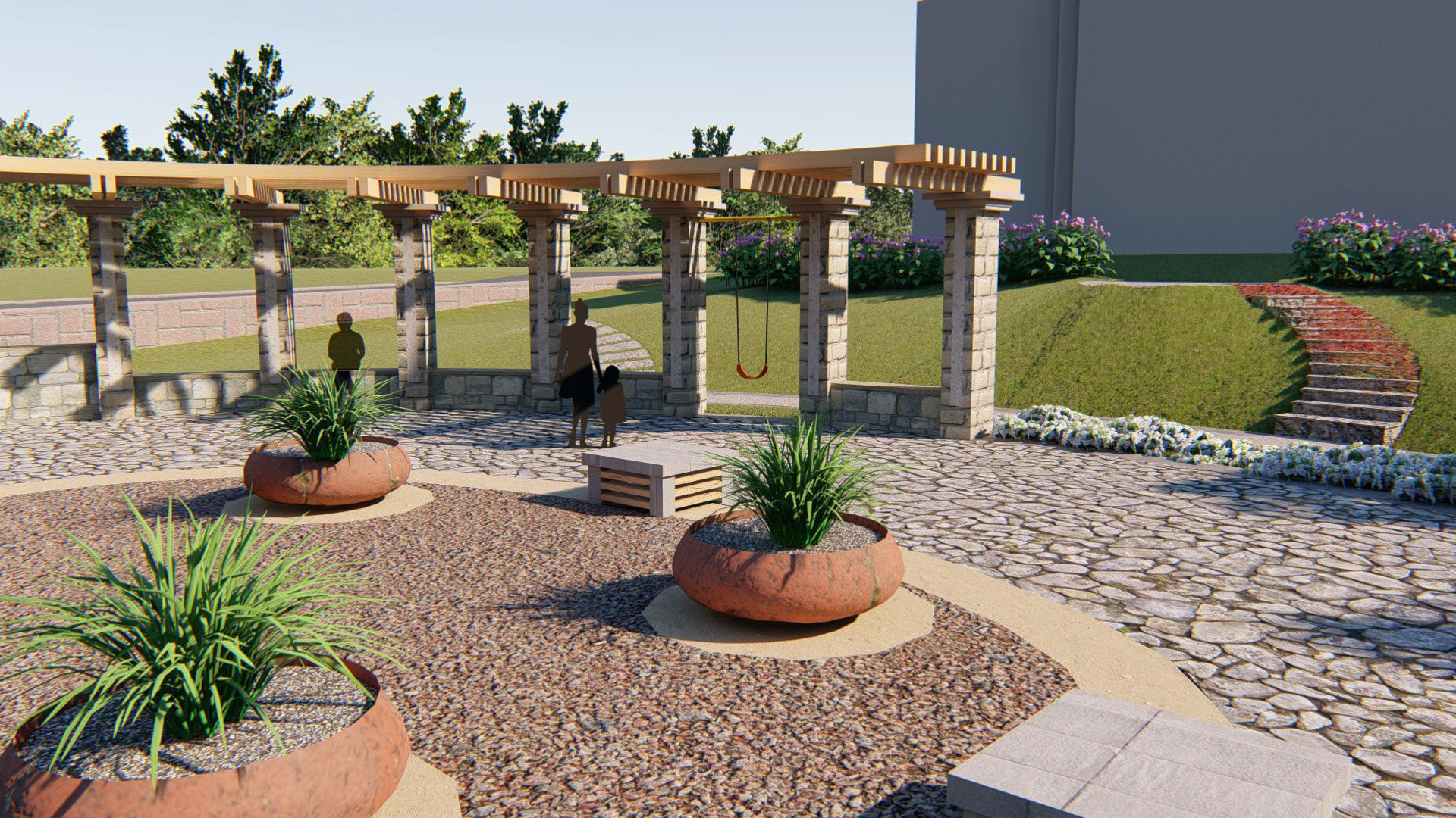 Revit Park Design 3D model animated | CGTrader