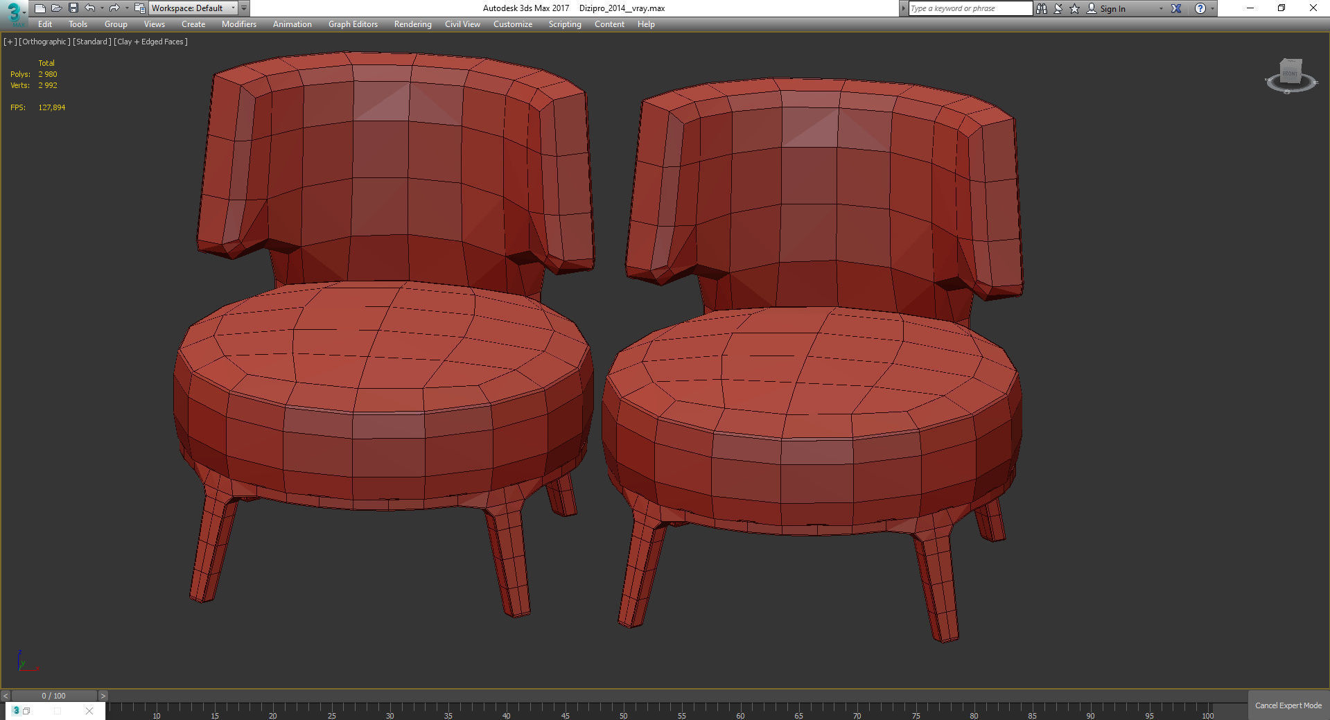 3D model FLEXFORM MOOD GINEVRA 3d model VR / AR / low-poly | CGTrader