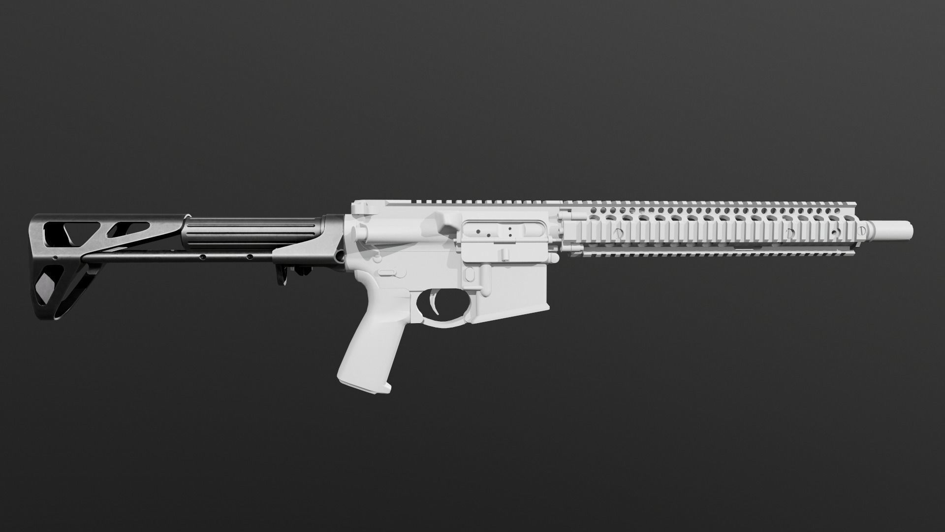 3D model Maxim Defense CQB7 AR15 Collapsible Buttstock VR / AR / low ...