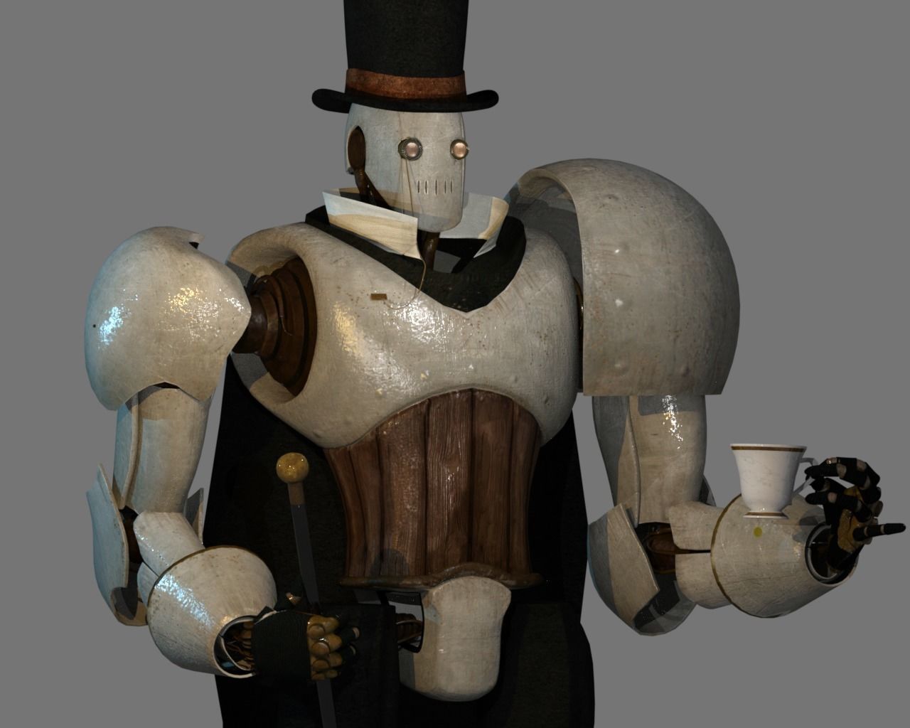3D model Steampunk Robot VR / AR / low-poly | CGTrader
