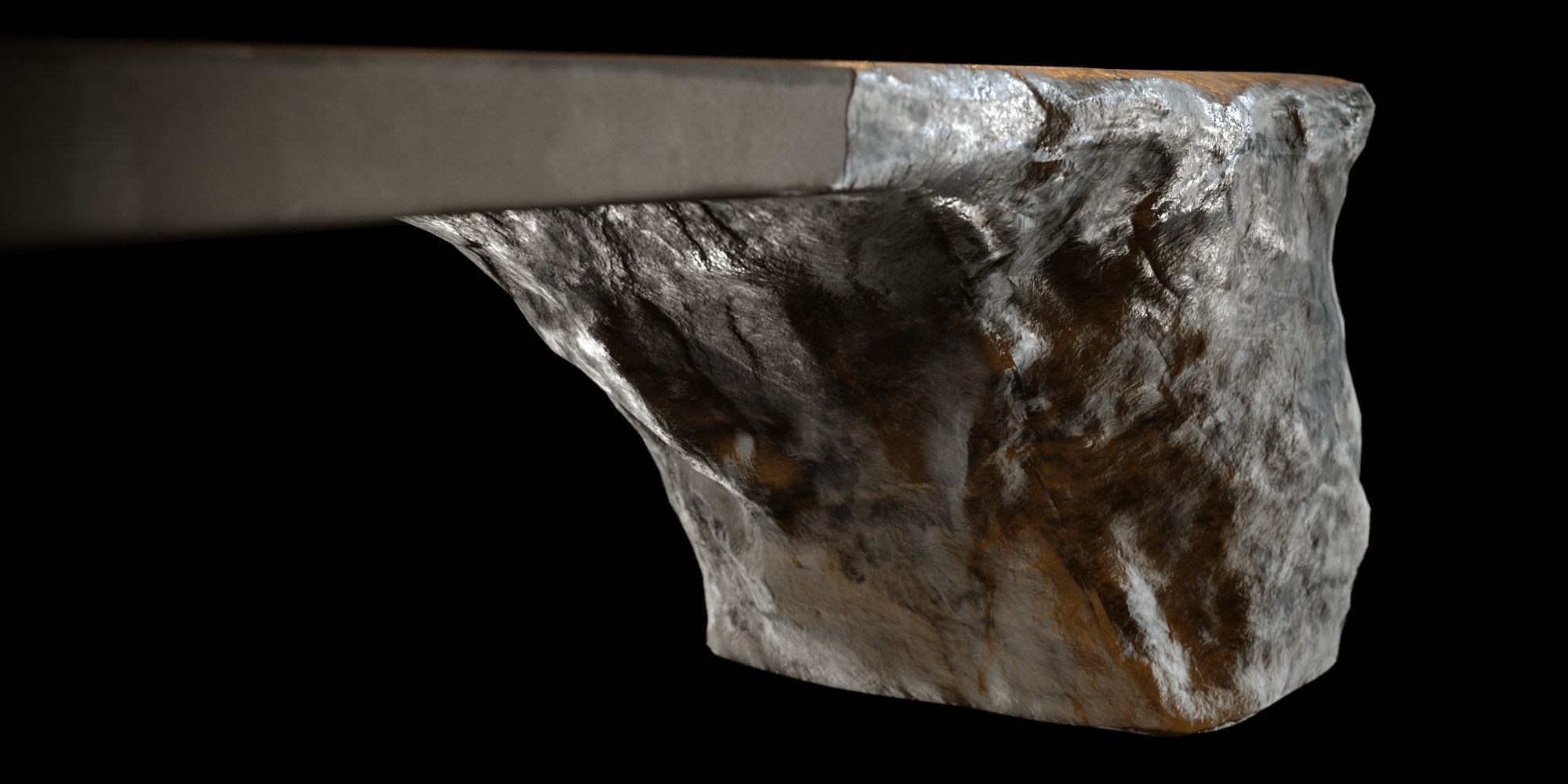 concrete rock sculptural bench free 3D model | CGTrader