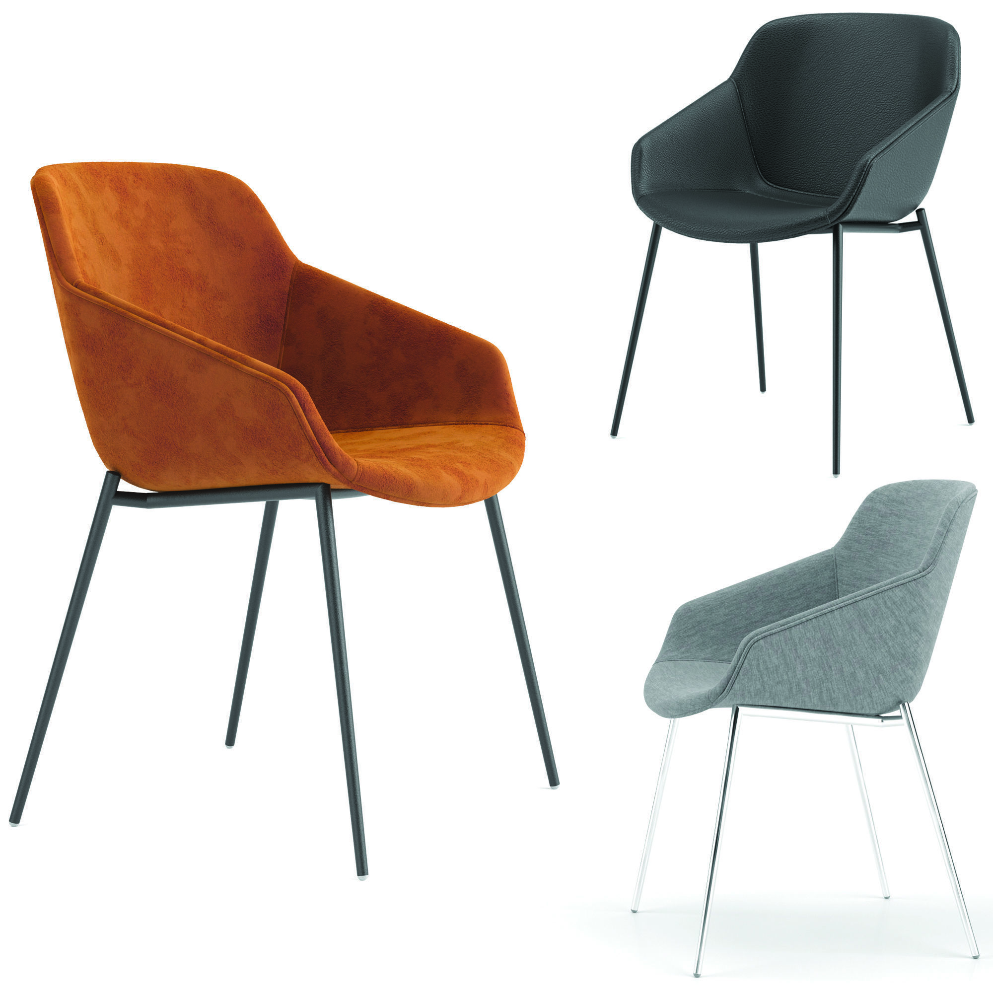 Boconcept - Vienna Chair Augusta Table 3D model | CGTrader