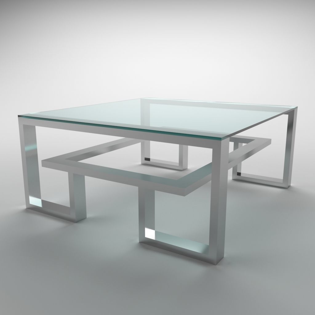 3D model Stainless Steel Center Table VR / AR / low-poly | CGTrader