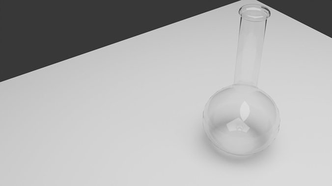 Round bottom flask free 3D model | CGTrader