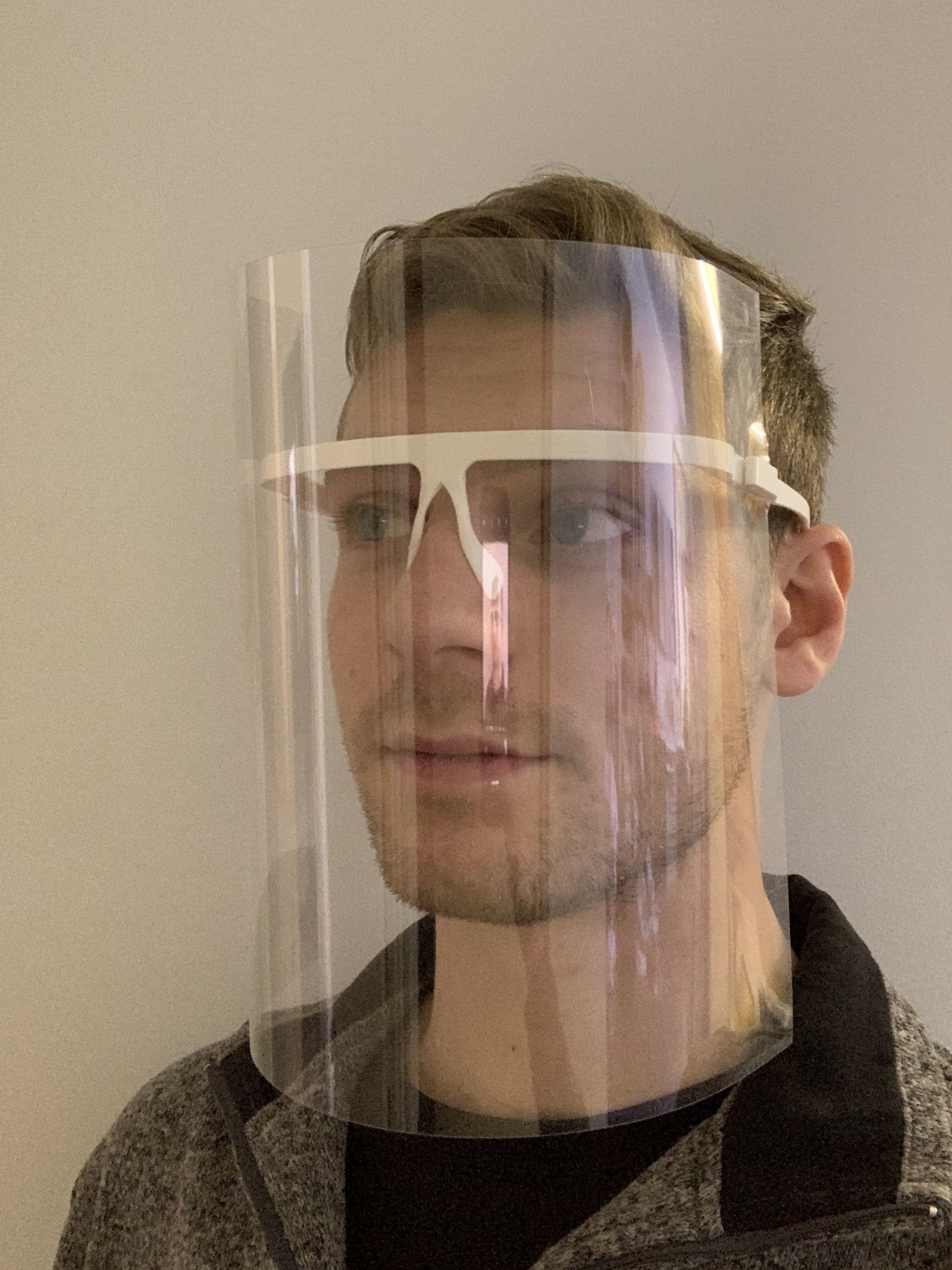 Folding Face Shield Design free 3D model 3D printable | CGTrader