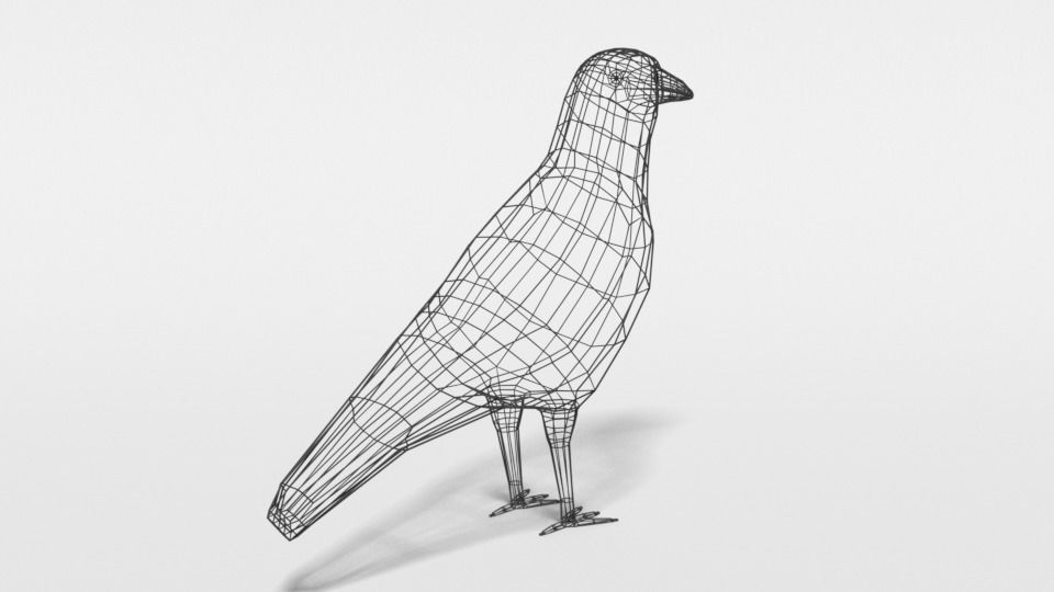 3D model Low Poly Cartoon Crow VR / AR / low-poly | CGTrader