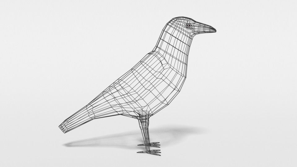 3D model Low Poly Cartoon Crow VR / AR / low-poly | CGTrader