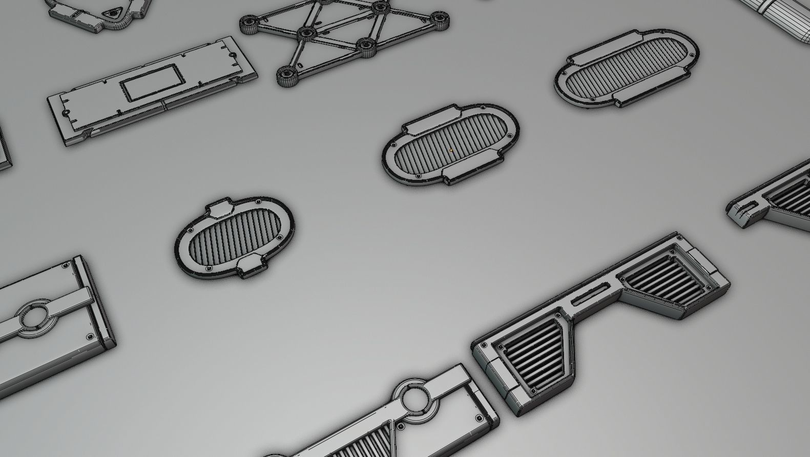 Sci-fi Meshes and Textures pack 3D model | CGTrader