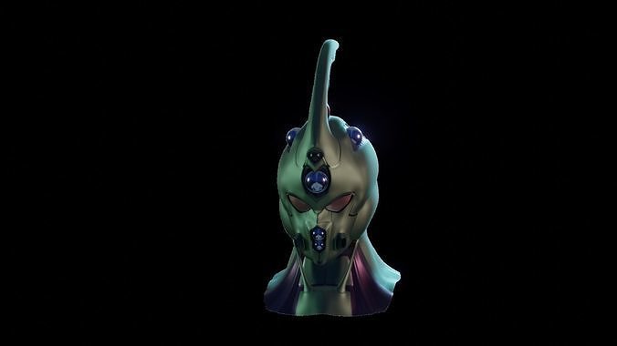 Guyver alien head free 3D model | CGTrader