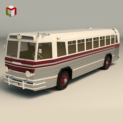 3D model Low Poly Vintage Bus 04 VR / AR / low-poly | CGTrader