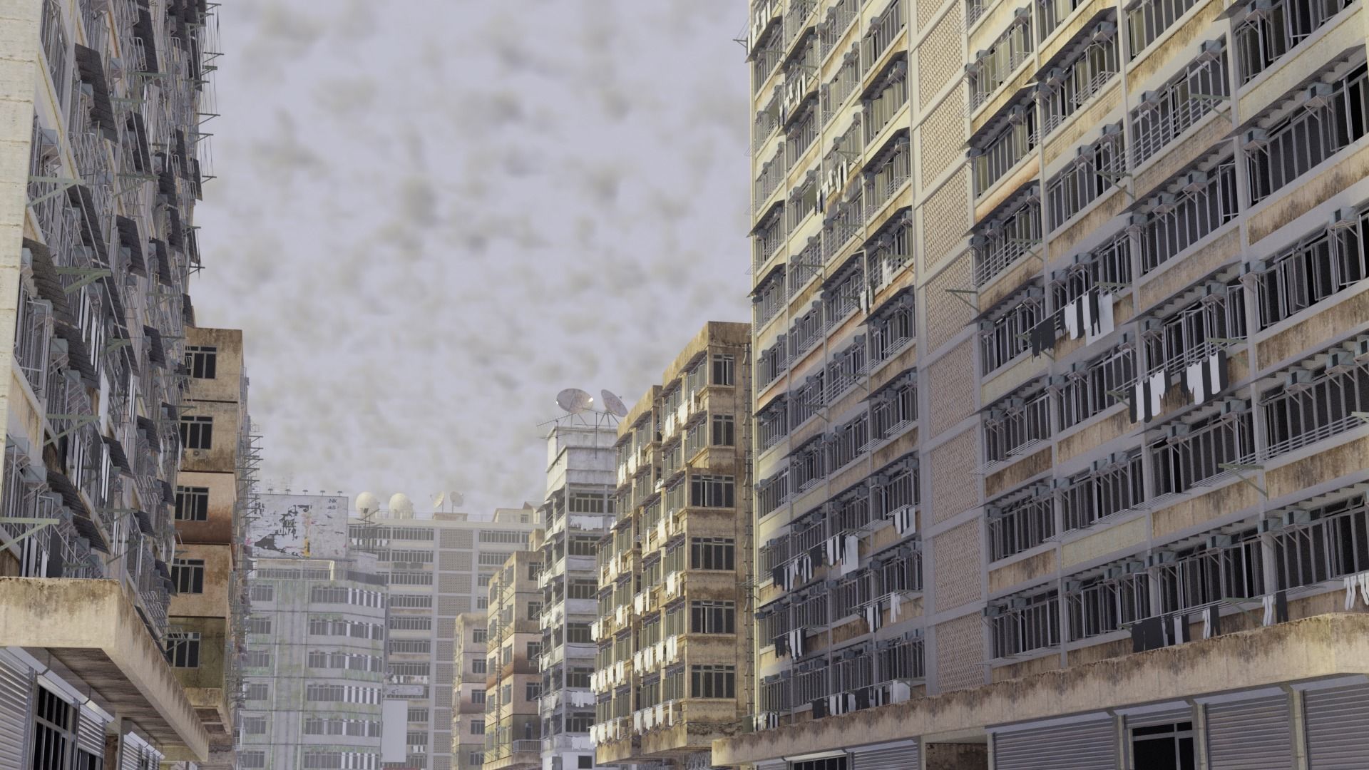 Dystopian Building Set 1 3D model | CGTrader