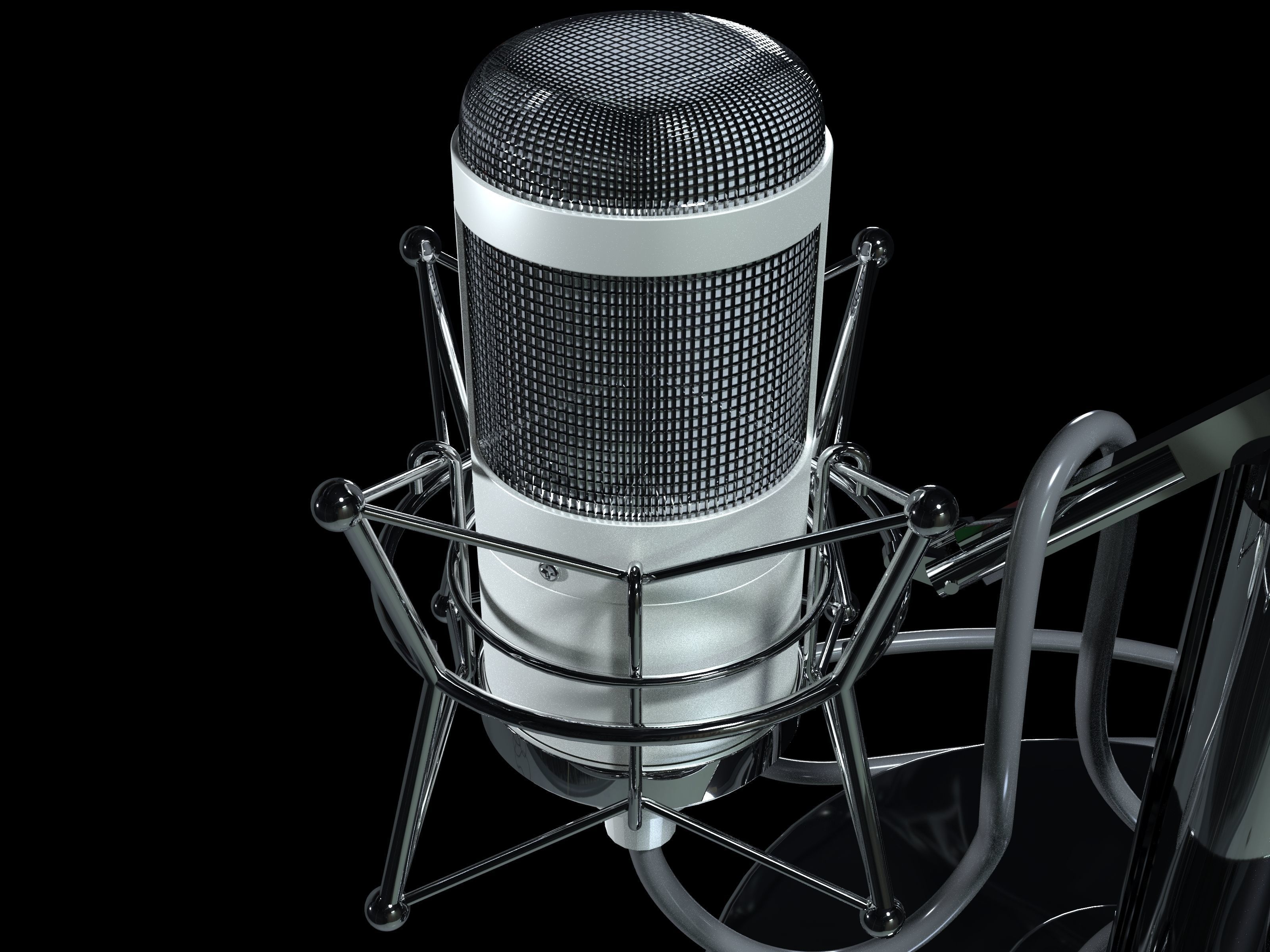 Studio Tube Neuman M147 Microphone 3D model | CGTrader
