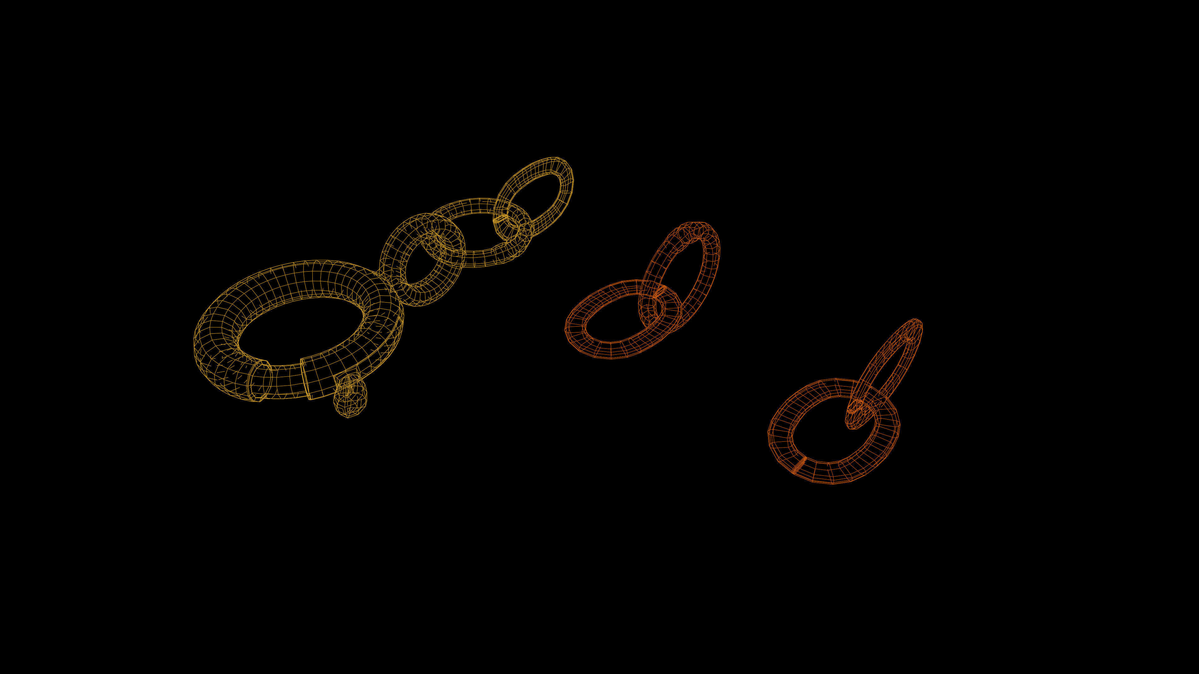 Basic jewelry chain part set with a blender native rig 3D model | CGTrader